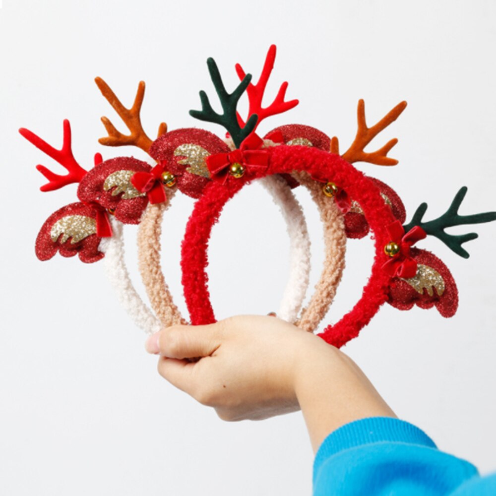 Christmas Reindeer Antlers With Bells Christmas Ha... – Grandado