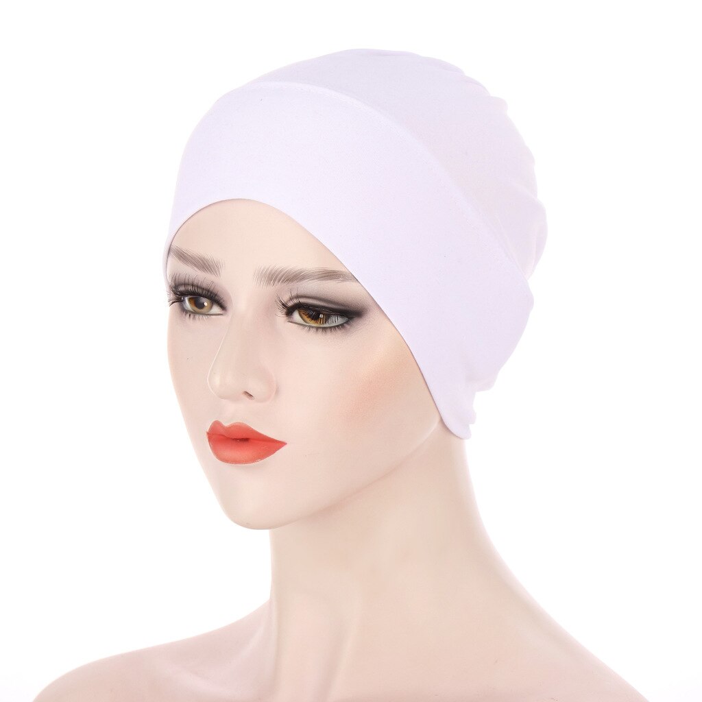 Muslim Turban Caps For Women bamboo fiber Solid Co... – Grandado