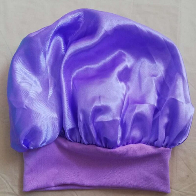 1PC 8 Colors Women's Satin Solid Sleeping Hat Elas... – Grandado