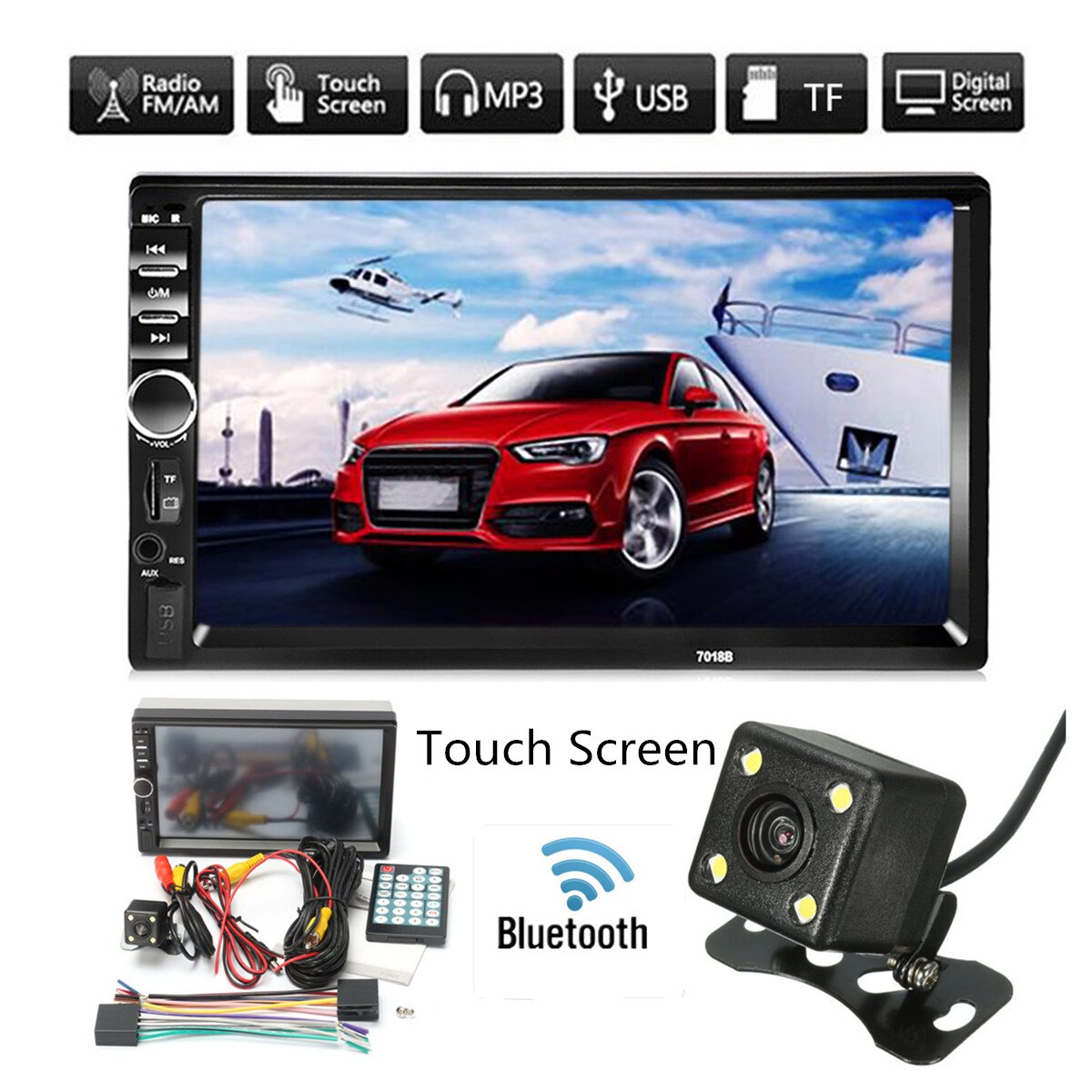 2 din Car Radio Player 7" HD MP5 Touch Screen Digi... – Vicedeal