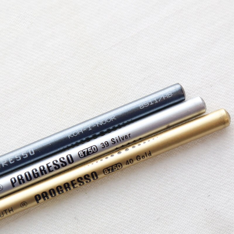 KOH-I-NOOR Color Pencils Color Lead Gold Silver Me... – Vicedeal