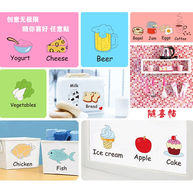 Kitchen Refrigerator Decorative Wall Stickers Vege... – Grandado