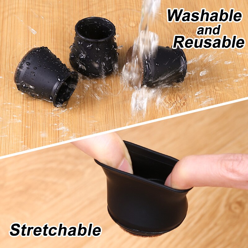 16Pack Furniture Table Feet Cups with Felt Pads Cl... – Vicedeal
