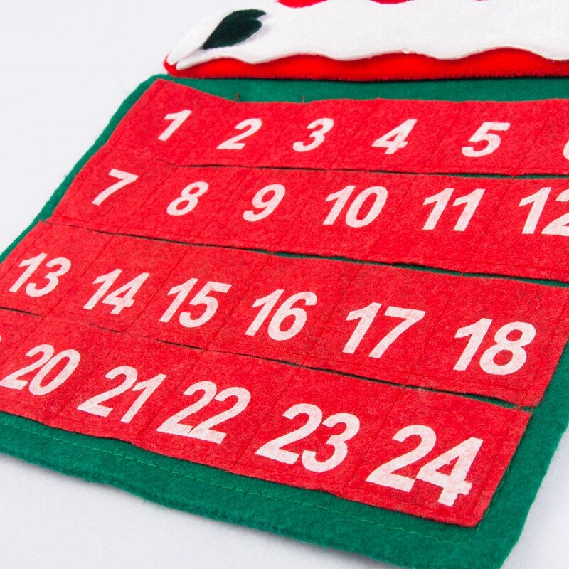 Christmas Countdown 24 Days Calendar Red and White... – Vicedeal