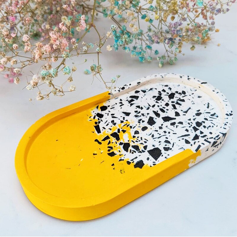Large Terrazzo Cement tray Mold Round Jewelry Stor... – Grandado