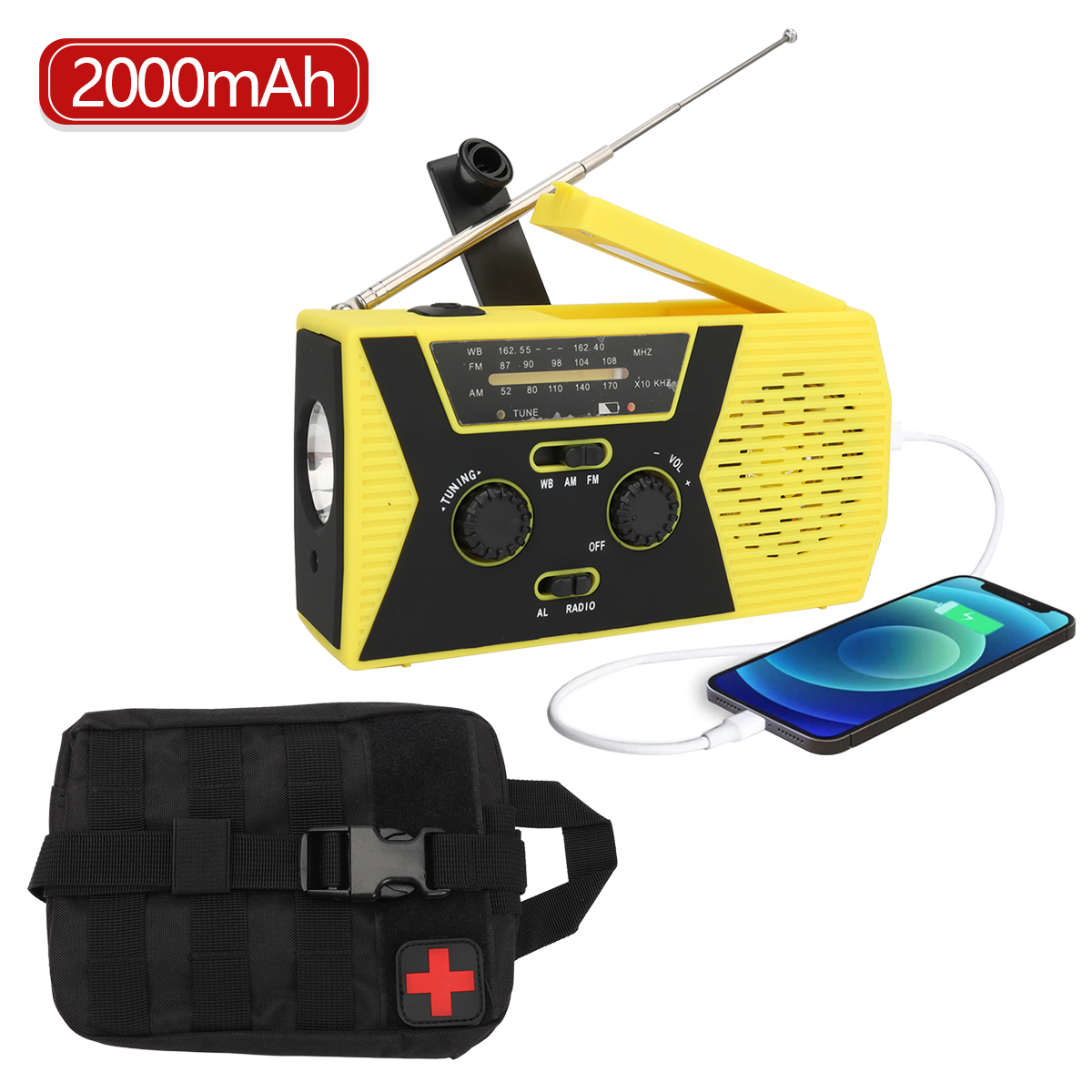 ABBREE IPX5 Waterproof Emergency Radio AM FM Hand ... – Grandado