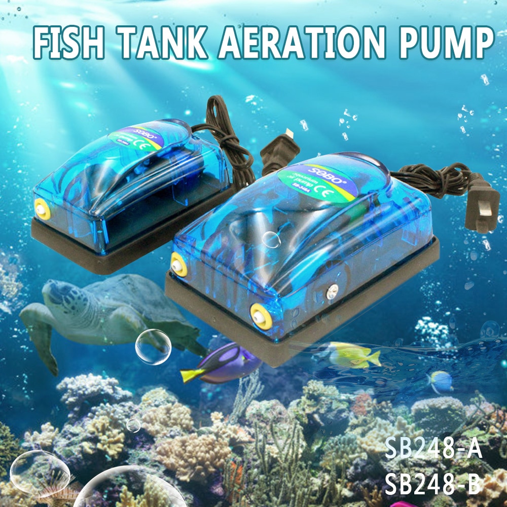 Silent Aquarium Luchtpomp Fish Tank Oxygen Air Com... – Grandado